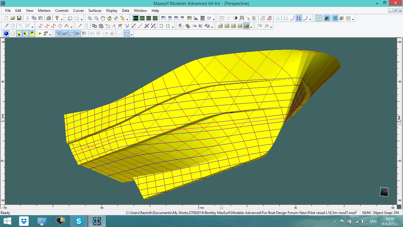 Use Modeler to optimise hull forms & appendages. Parametric.