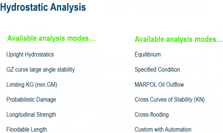 Stability features extra detail - Maxsurf